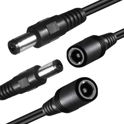 China CUSTOM 1m  Male to Female Male to Male  2.1x5.5 mm DC Power Extension Cable for sale