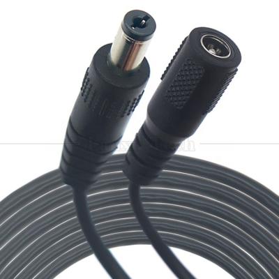 China High Quality Male to Female 5.5x2.1mm Barrel Jack DC Power Extension Cable for CCTV Camera for sale
