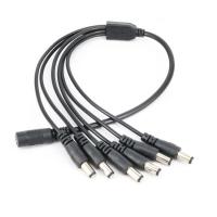 China 1 to 6 ways 1 Female to 6 Male 5.5x2.1 mm DC Power Supply Splitter Cable for CCTV Camera LED Strip for sale