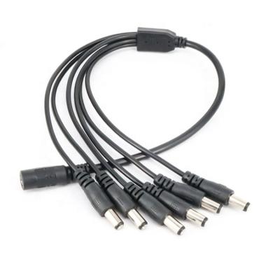 China 1 to 6 ways 1 Female to 6 Male 5.5x2.1 mm DC Power Supply Splitter Cable for CCTV Camera LED Strip for sale