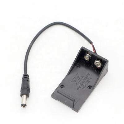China 15cm DC Plug 2.1x5.5mm Switch Cover Holder Box  9V Battery Case for sale