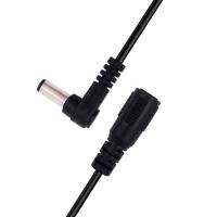 China 90 Degree Angle Male to Female Connector 5.5x2.1mm Barrel Jack DC Power Extension Cable for sale