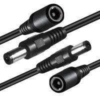 China Male to Female 5.52x1 5.5x2.5 3.5x1.35 4.0x1.7mm DC Power Extension Cable for CCTV Camera LED Light for sale