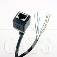 China High Quality Network Ethernet Cta6 26AWG RJ45 8p8c Female Socket to Open Tinned Bare Wires End Cable for sale