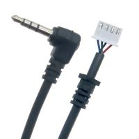 China OEM Customization 90 Degree Angle 4 poles 3.5mm TRRS Audio Stereo Jack to JST XH PH SH VH MX Connector Cable for sale