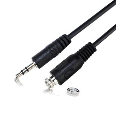 China Screw Male to Female 3.5mm 3 Poles TRS Audio Jack Cable for sale