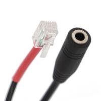 China RJ9 RJ10 to Female 3.5mm CTIA Plug Audio Jack Headset Adapter Cable for Office Phone for sale