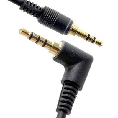 China OEM 90 Degree Right Angle 3.5mm TRRS Jack Male To 3.5mm TRRS Jack Male Audio Cable for sale