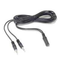 China 2 female to 1 male 3.5mm Stereo Jack Headphone Speaker Audio Y Splitter Cable for sale
