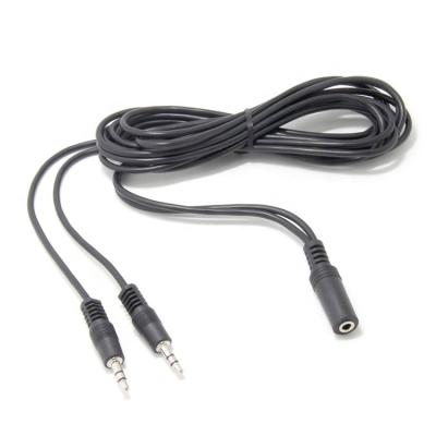 China 2 female to 1 male 3.5mm Stereo Jack Headphone Speaker Audio Y Splitter Cable for sale