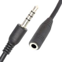 China Short 20cm 3.5mm 4 Poles TRRS Male To 3.5mm TRRS Female Stereo Aux Audio Extension Cable for sale