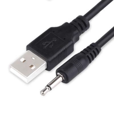 China 1M USB to 3.5mm 2 ploes Aux Audio Jack Connector Charging Cable for Speaker Phone for sale