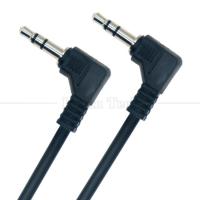 China 90 Degree Right Angle Male to Male 3 Poles TRS 3.5mm Audio Jack Extension Cable for sale