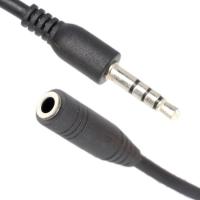 China Short 10cm 3.5mm Jack TRRS Male To 3.5mm Jack TRRS Female Stereo Aux Audio Extension Cable for sale