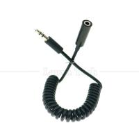 China Spring Sprial Coiled Male to Female 3.5mm Jack Aux Stereo Audio Extension Cable for Speaker Headphone for sale