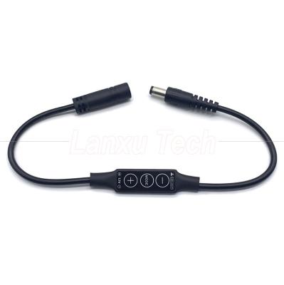 China Stepless Light Male to Female DC Barrel Jack 5.5x2.1mm 5.5x2.5mm 3.5x1.35mm Cable Dimmer for LED Lamp Strip for sale