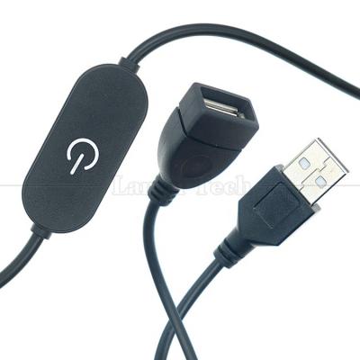 China 5v Stepless Up Down Touch Controller Dimmer 1m Male to Female USB on off Switch Cable for Led Strip Bar Lamp for sale