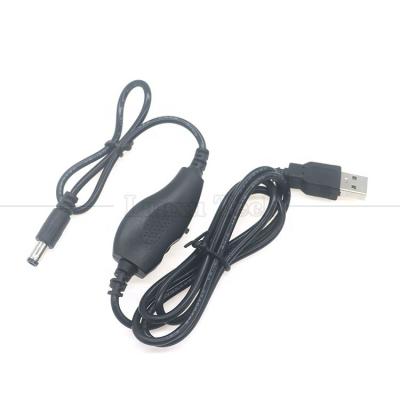 China 5V USB to DC 5.5x2.1mm 12V Output Brightness Control Adjustable Dimmer on off Switch Cable for LED Light Lamp Fan for sale