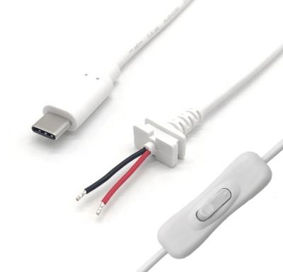China Power ON OFF  USB Type C Switch  Cable for Led Lamp Light for sale