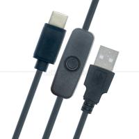 China 5V USB A Male to Type C USB Switch Power ON OFF Cable for Raspberry Pi LED Strip for sale