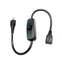 China USB Micro B Male to Female Extension on off Push Button 501 Switch Cable for sale