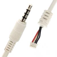 China Custom White 3.5mm TRRS Audio DC Jack to JST 2.0mm 2.54mm Pitch Connector Assembly Cable for sale