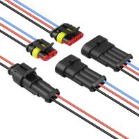 China AMP Waterproof Copper Core Automotive Connector Plug Male Female Wiring Harness for sale
