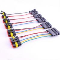 China AMP Waterproof Copper Core Automotive Connector Plug Male Female Wiring Harness for sale
