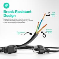 China 1m 2m 3m 5m 10m Universal 3 Prong NEMA 5-15P to IEC C13 AC Power Cord for PC Monitor Printer TV Desktop for sale