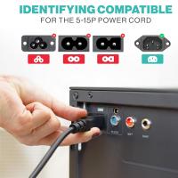 China 1m 2m 3m 5m 10m Universal 3 Prong NEMA 5-15P to IEC C13 AC Power Cord for PC Monitor Printer TV Desktop for sale
