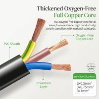 China VDE Pure Cooper 5A 10A/250V CEE 7/7 to C13 EU Plug AC Power Cord Cable for Computerr TV Printer for sale