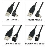 China 90 Degree Angle Left Right Up Down L Shape Data Charger Mini B USB Cable for Camera GPS for sale