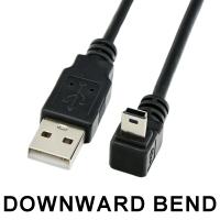 China 90 Degree Angle Left Right Up Down L Shape Data Charger Mini B USB Cable for Camera GPS for sale