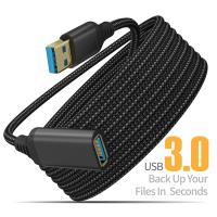 China 1M 2M 3M 5M Braided Male to Female USB 3.0 Extension Cable  Cord for  Camera Hard Drive for sale