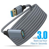 China 1M 2M 3M 5M Braided Male to Female USB 3.0 Extension Cable  Cord for  Camera Hard Drive for sale