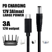 China 5V 9V 12V 15V 20V 3A PD Trigger USB Type C To DC 5.5x2.1mm 5.5x2.5mm Power Jack Charger Cable For Wifi Router Modem Projector Camera Laptop for sale