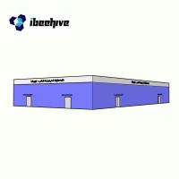 China Prefabricated Long Span Single / Double Slope Roof Steel Structure Warehouse For Storage for sale
