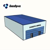 China Prefabricated Long Span Single / Double Slope Roof Steel Structure Warehouse For Storage for sale