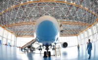 China High Strength Rustproof Air Plane Hanger With Steel Space Truss Structure for sale