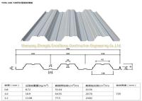 China 600mm / 688mm Waterproof Steel Floor Decking Sheet For Steel Structure for sale
