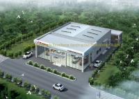 China Steel Construction Building Steel Structure Warehouse Prefab Steel Car Showroom for sale