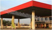China Prefabricated Steel Roof Trusses Shed Building Space Frame Petrol Station Design for sale