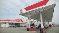 China Prefabricated Steel Roof Trusses Shed Building Space Frame Petrol Station Design for sale