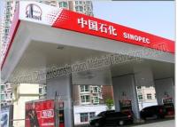 China Gas Station Light Steel Roof Trusses with Steel Space Frame Canopy for sale