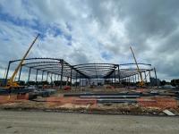 China Industrial Hall Anti Rust Steel Warehouse Structures Prefabricated for sale