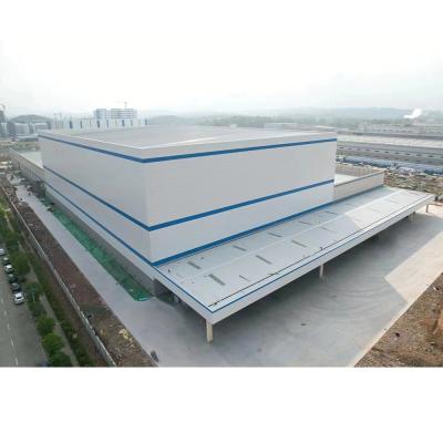 China Astm Prefabricated Metal Building Insulated Steel Frame Construction Single Story for sale