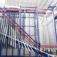 China Automatic Fence Cabinet Door Window Frame Aluminum Profiles Powder Coating Line for sale