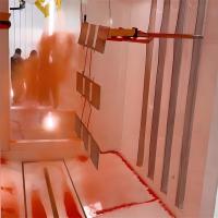 China Fast Change Color Powder Coating Booth with Cyclone Recovery System for sale