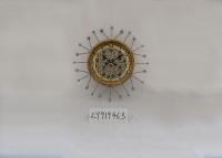 China Metal Frame Non Ticking 56x56x6cm Decorative Wooden Clocks for sale