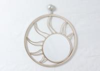 China Colored Circular Rose Gold Sun Mirror Wall Decor for sale